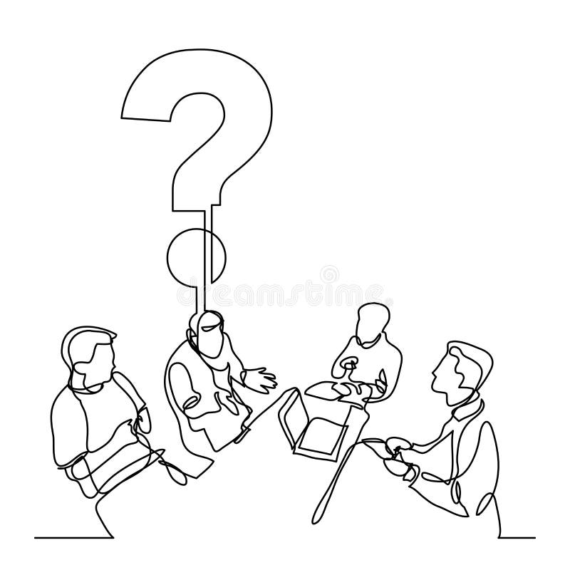 Question Continuous Line Drawing Stock Illustrations – 349 Question ...
