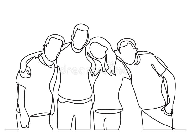 Continuous Line Drawing Team Stock Illustrations – 6,076 Continuous ...