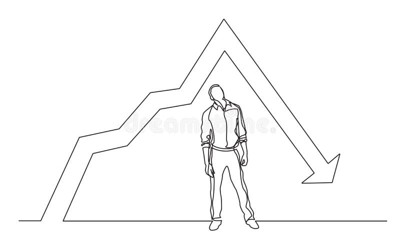 Continuous Line Drawing Fear Failure Stock Illustrations – 50 ...