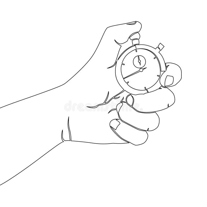 Continuous Line Drawing Time Stock Illustrations – 1,552 Continuous ...