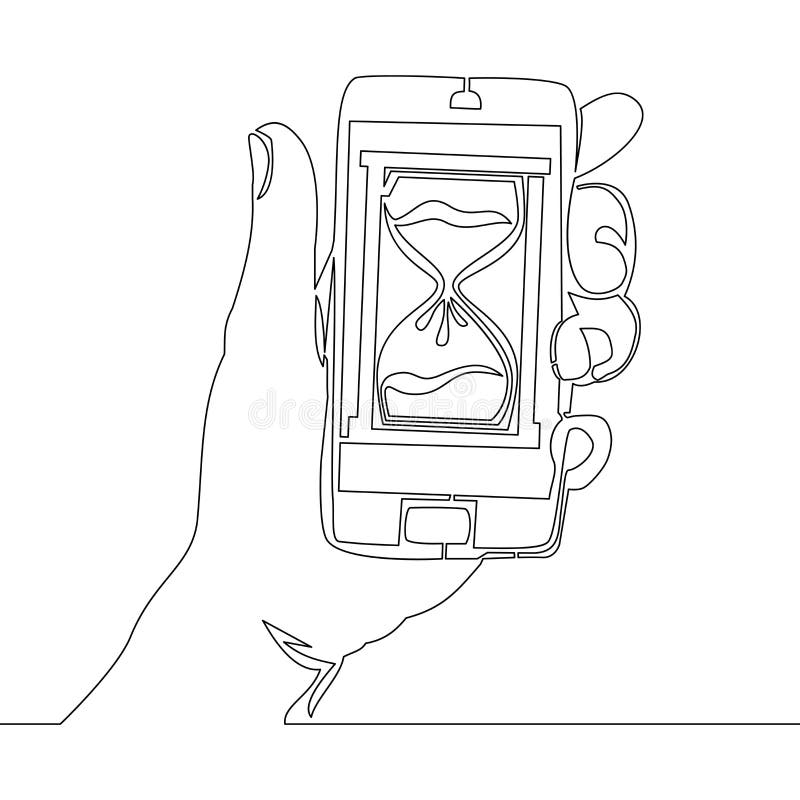 Continuous Line Drawing Time Stock Illustrations – 1,580 Continuous ...