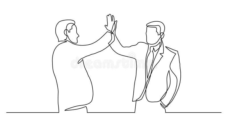 Two People High Fiving Stock Illustrations – 15 Two People High Fiving ...