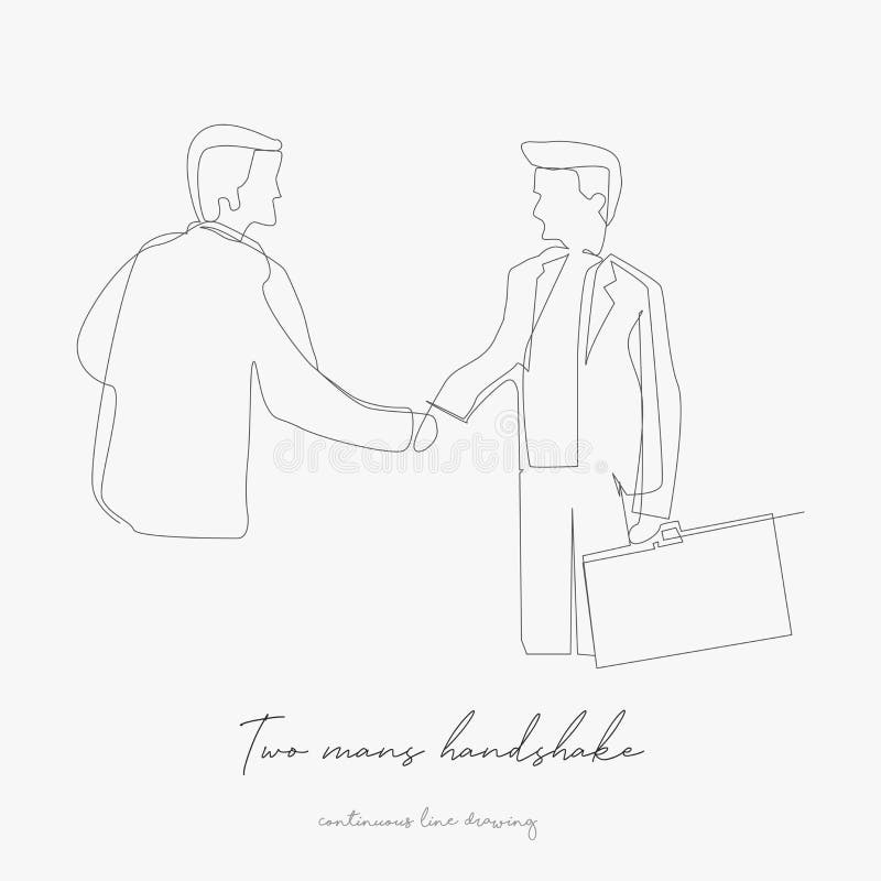 Handshake Simple Line Drawing Stock Illustrations – 478 Handshake ...