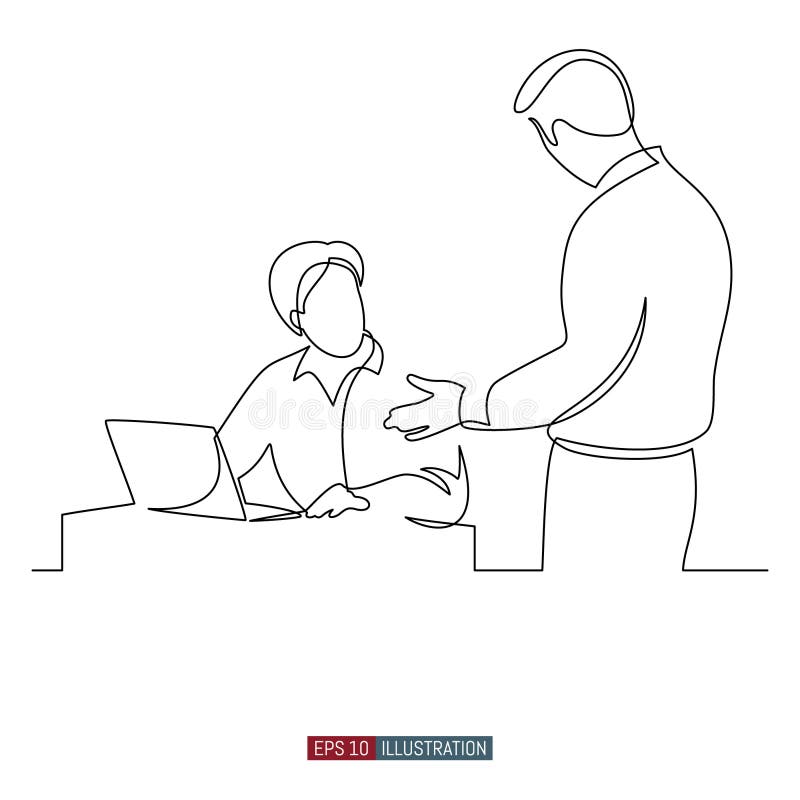 Continuous Line Conversation Stock Illustrations – 895 Continuous Line ...