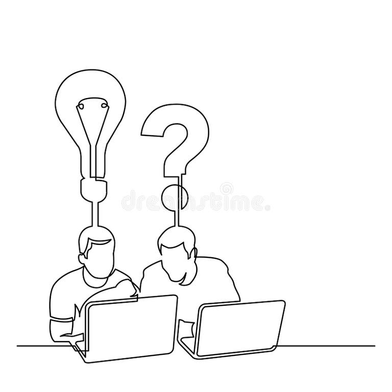 Continuous Line Drawing Vector Computers Stock Illustrations – 51 ...