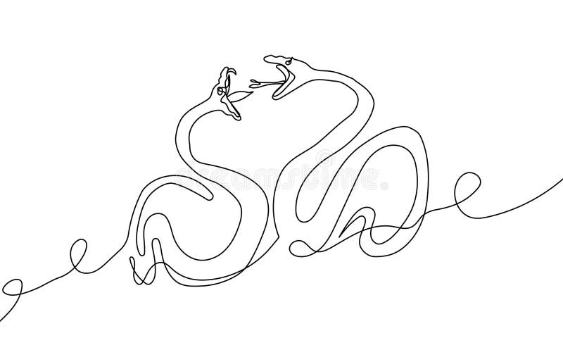 Continuous One Single Line Drawing Two Hands . Continuous Line Style ...