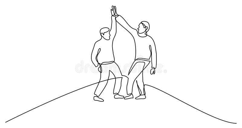 Two People High Fiving Stock Illustrations – 15 Two People High Fiving ...