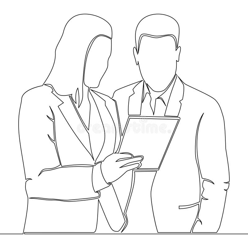 Two People Talking Continuous Line Drawing Stock Illustrations – 183 ...