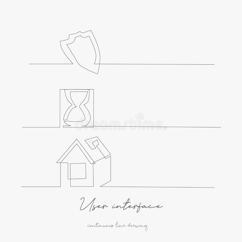 Continuous Line Drawing. User Interface. Simple Vector Illustration ...