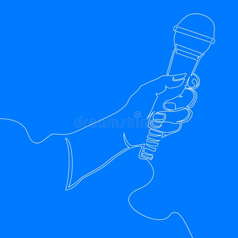 Hand Microphone Interview Drawing Stock Illustrations – 226 Hand ...