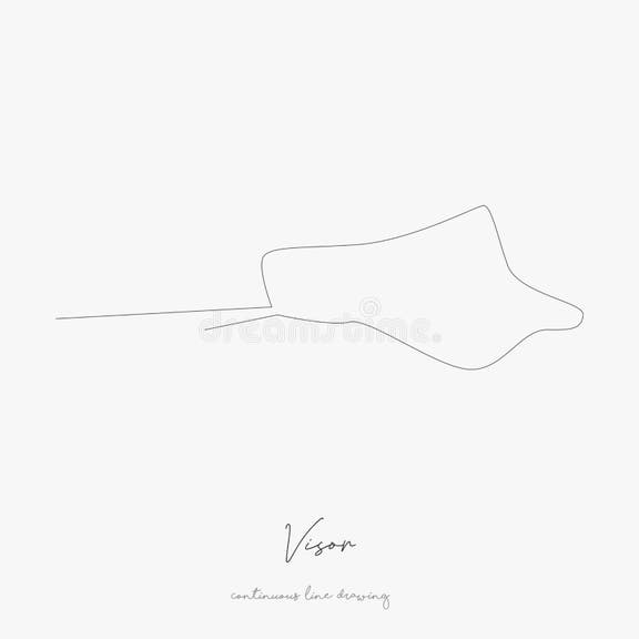 Continuous Line Drawing. Visor. Simple Vector Illustration. Visor ...