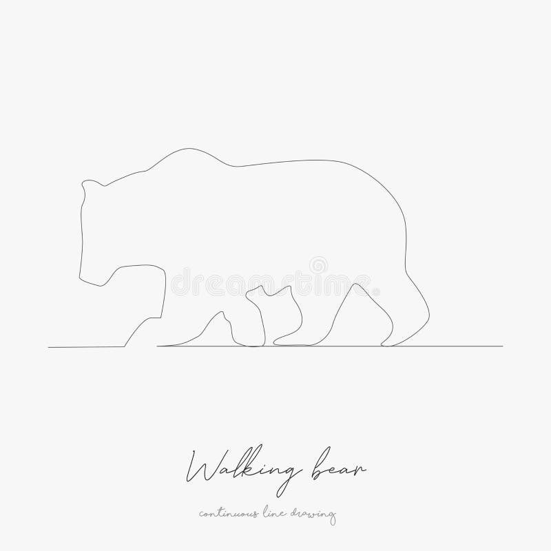 Line Drawing Bear Standing Stock Illustrations – 503 Line Drawing Bear ...