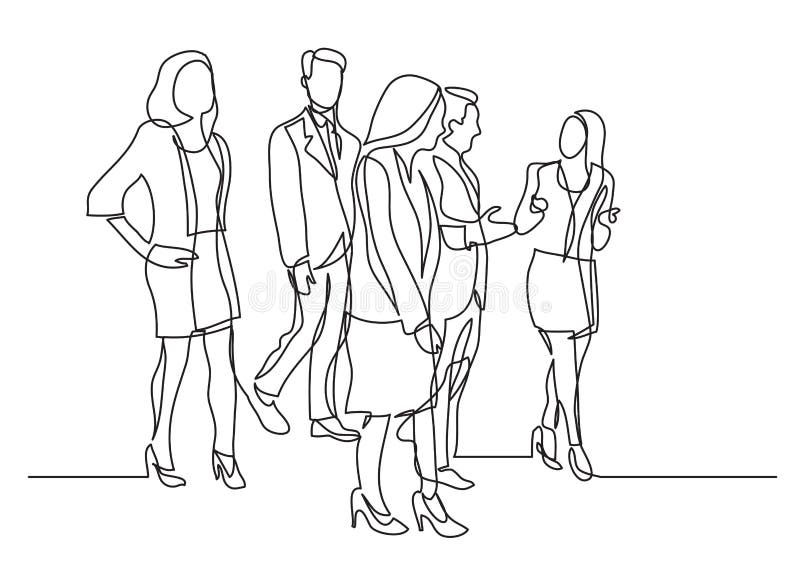 Team People Linear Drawing Stock Illustrations – 3,079 Team People ...
