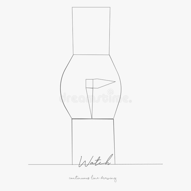Continuous Line Drawing Watch Stock Illustrations – 756 Continuous Line ...