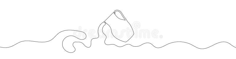 Continuous Line Drawing of Water Jug. Line Art of Jug Stock Vector ...