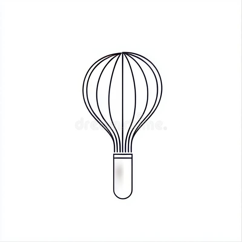The Continuous Line Drawing of a Whisk is a Modern Illustration in ...
