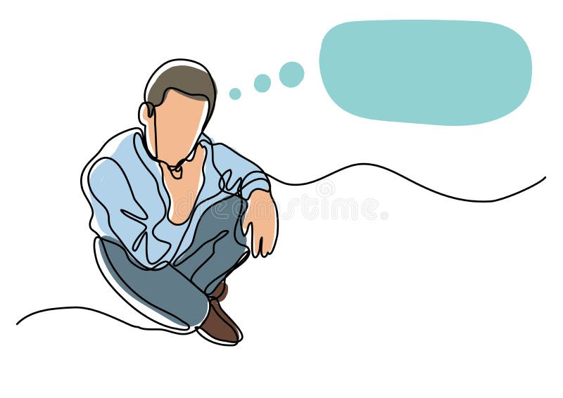 Man Solitude Line Drawing Stock Illustrations – 70 Man Solitude Line ...