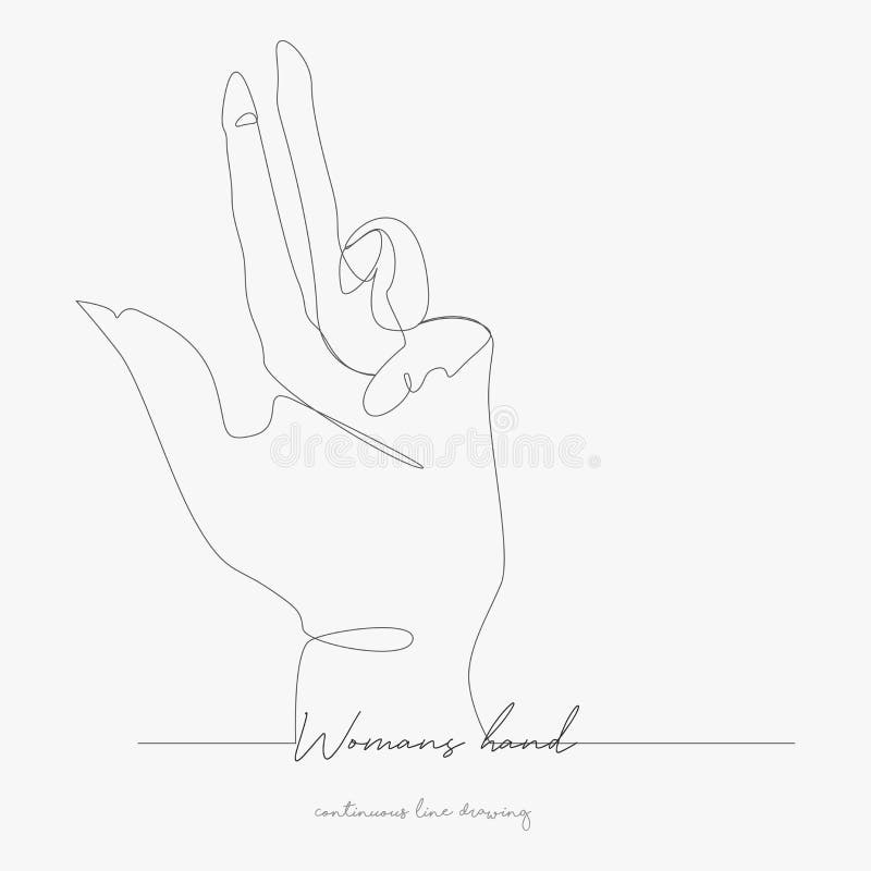 Continuous Line Drawing. Womans Hand. Simple Vector Illustration ...