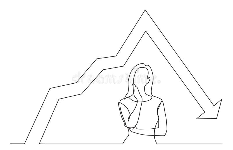 Continuous Line Drawing Fear Failure Stock Illustrations – 50 ...
