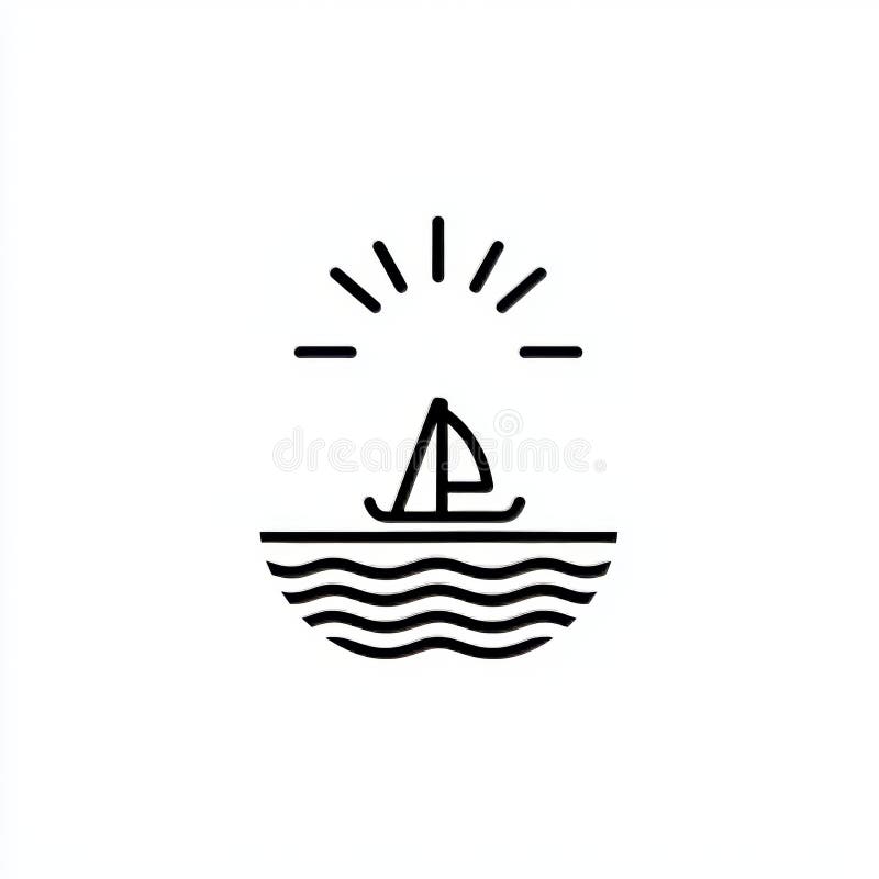 A Continuous Line Drawing of a Yacht Sailing on a Sea at Sunset in the ... A Continuous Line Drawing of a Yacht Sailing on a Sea at Sunset in the ...