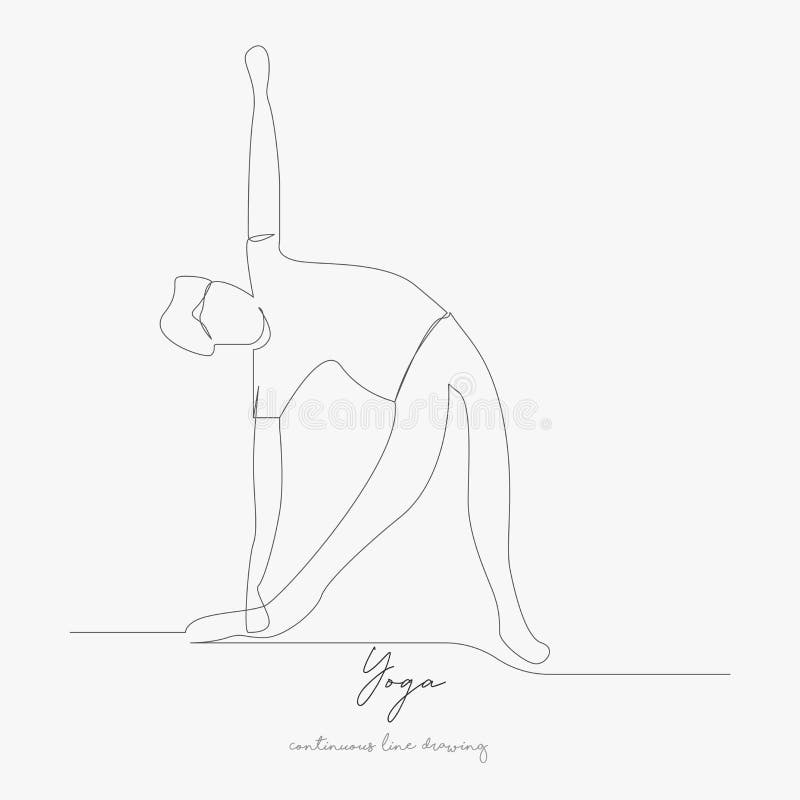 Continuous Line Drawing. Yoga. Simple Vector Illustration. Yoga Concept ...