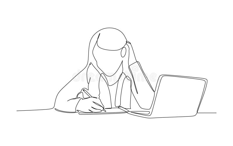 Continuous Line People Homework Stock Illustrations – 49 Continuous ...