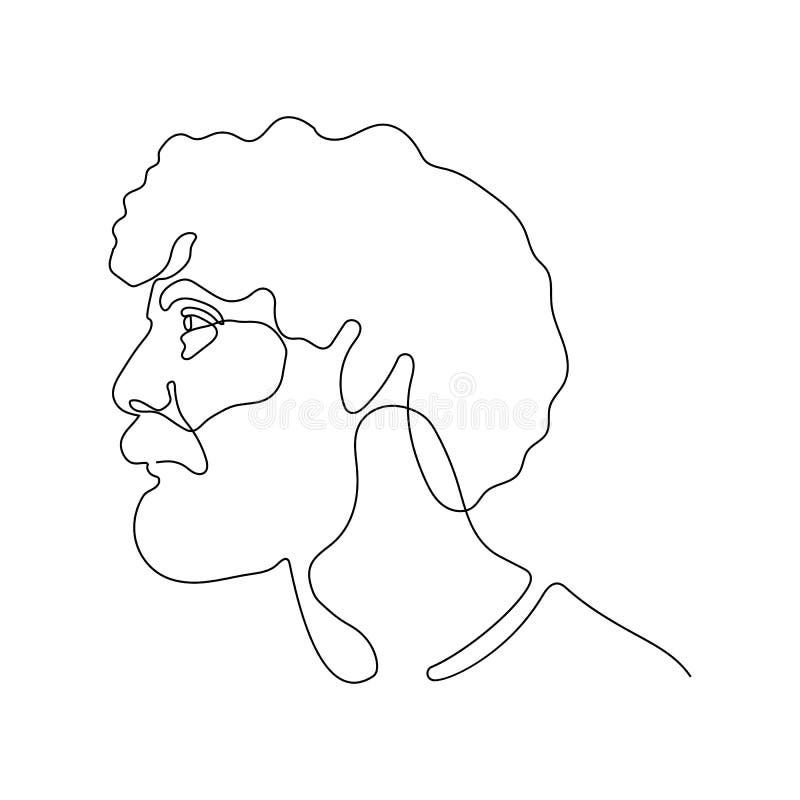 Continuous Line Drawing Man Hair Stock Illustrations – 1,338 Continuous ...
