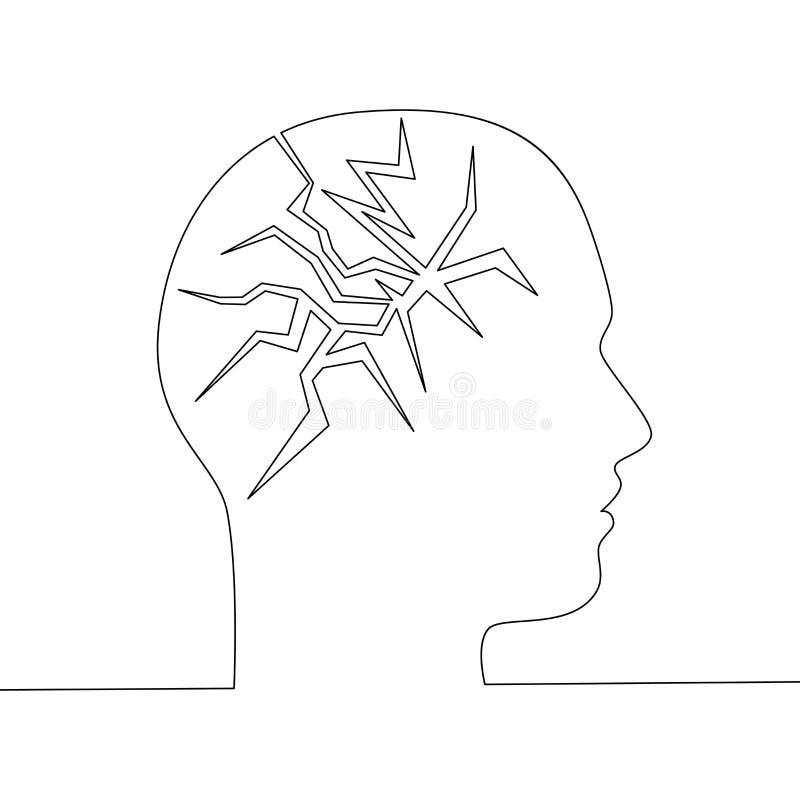 Psychological Trauma Icon in Broken Font. Vector Illustration Eps 10 ... Psychological Trauma Icon in Broken Font. Vector Illustration Eps 10 ...