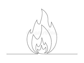 One Line Art Flame Stock Illustrations – 1,605 One Line Art Flame Stock ...