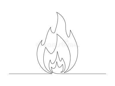 Flames Line Drawing Stock Illustrations – 1,064 Flames Line Drawing ...
