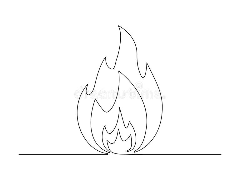 One Line Art Flame Stock Illustrations – 1,423 One Line Art Flame Stock ...