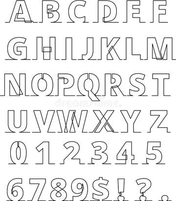 Continuous Line Font Stock Illustrations – 12,733 Continuous Line Font ...