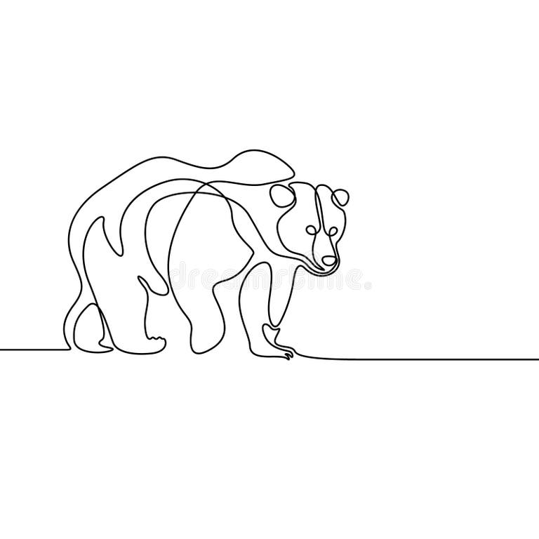 Bear Wilderness Line Drawing Stock Illustrations – 1,088 Bear ...