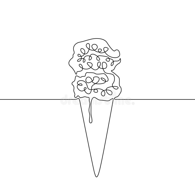 Continuous Line Ice Cream Stock Illustrations – 566 Continuous Line Ice ...