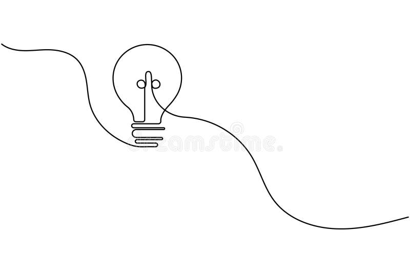 Continuous Line Light Bulb Stock Illustrations – 3,758 Continuous Line ...