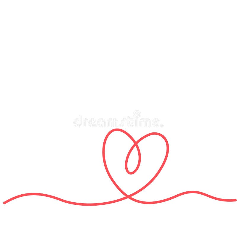 Continuous line love stock vector. Illustration of valentines - 238509841