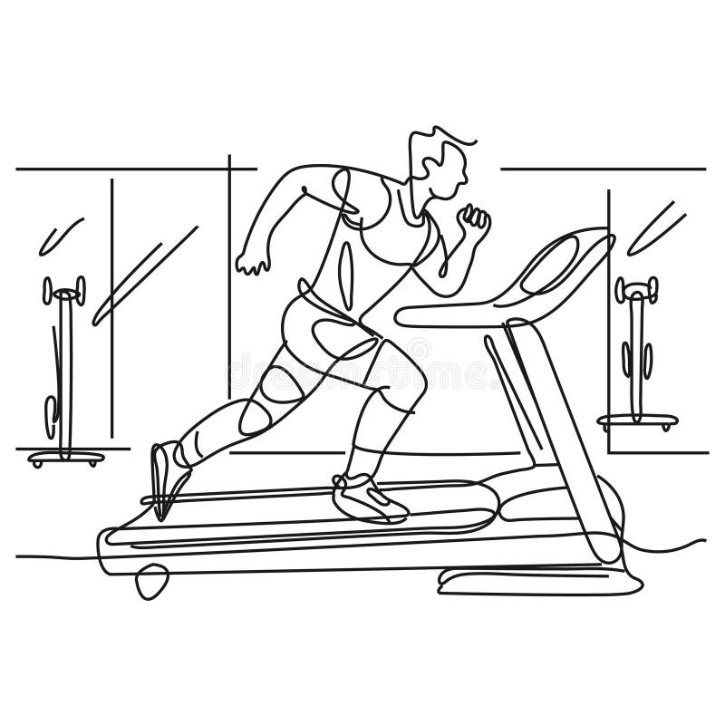 Single Line Drawing Run Stock Illustrations – 1,170 Single Line Drawing ...