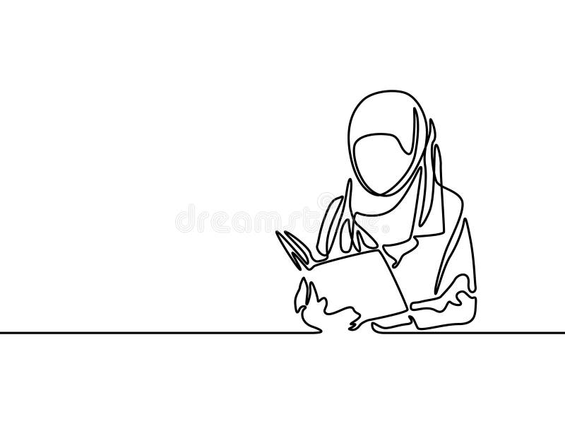 Muslim Woman Read Stock Illustrations 295 Muslim Woman Read Stock