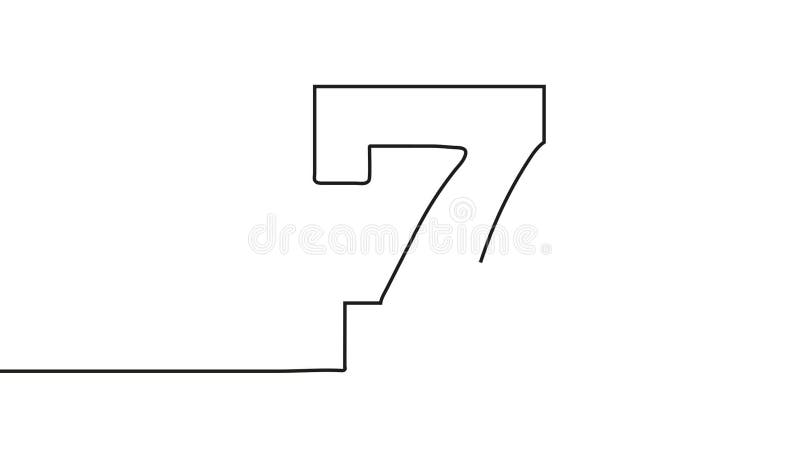 Continuous Line Numerals Video. Arabic Numbers in Hand Drawn Style with ...