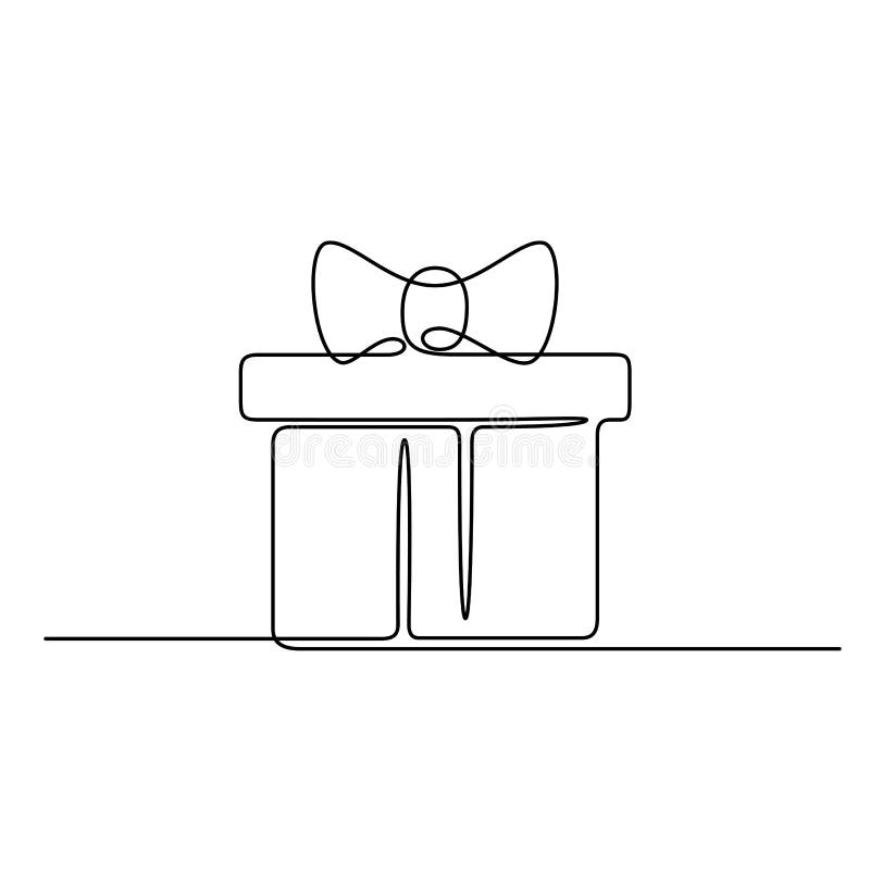 Continuous Drawing Gift Box Stock Illustrations – 619 Continuous ...