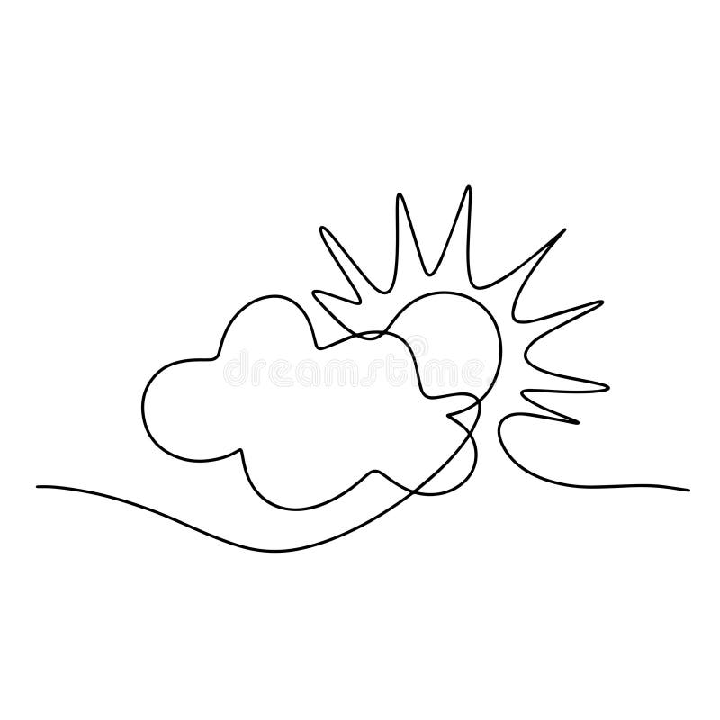 Continuous Line Cloud Stock Illustrations – 1,337 Continuous Line Cloud ...