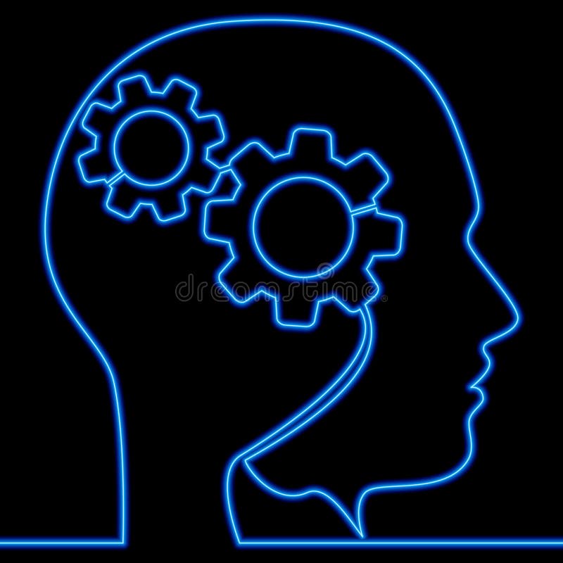 Line Drawing Icon Person Thinking Gears Stock Illustrations – 10 Line ...