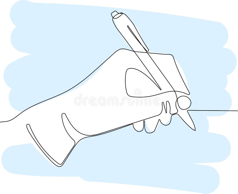 Hand with Pen Signing Contracts Documents Stock Vector - Illustration ...