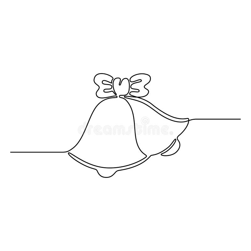Continuous Line Drawing Jingle Bells Stock Illustrations – 48 ...