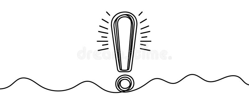 One Line Exclamation Mark Stock Illustrations – 297 One Line ...
