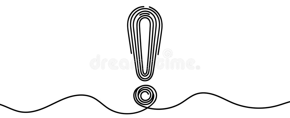 One Line Exclamation Mark Stock Illustrations – 297 One Line ...