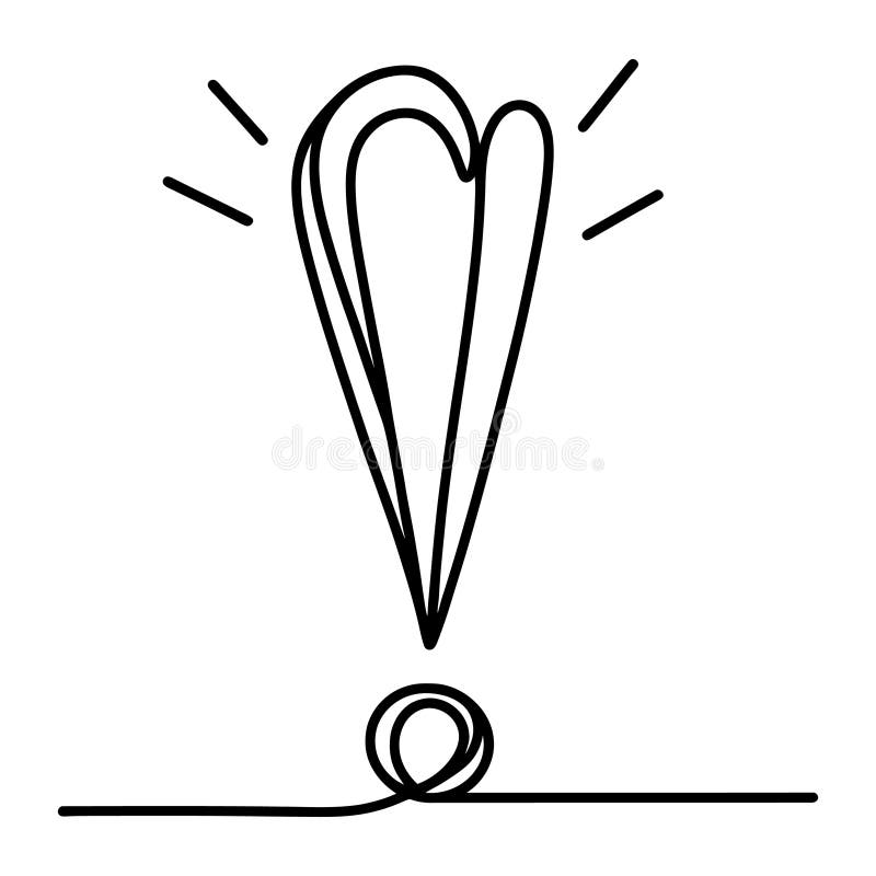 One Line Exclamation Mark Stock Illustrations – 297 One Line ...