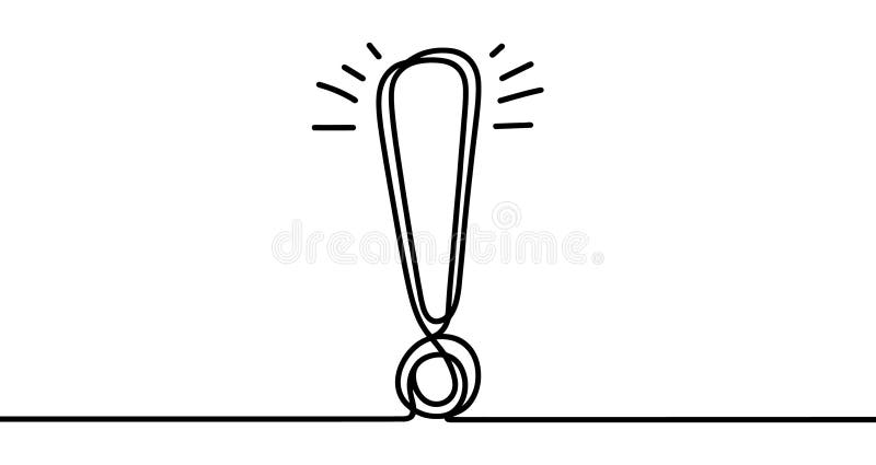 One Line Exclamation Mark Stock Illustrations – 297 One Line ...
