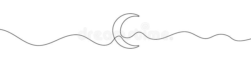 Continuous Moon Line Drawing Symbol Stock Illustrations – 184 ...