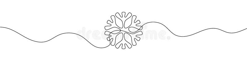 Continuous Linear Drawing of Snowflake. One Line Drawn Background Stock ... Continuous Linear Drawing of Snowflake. One Line Drawn Background Stock ...